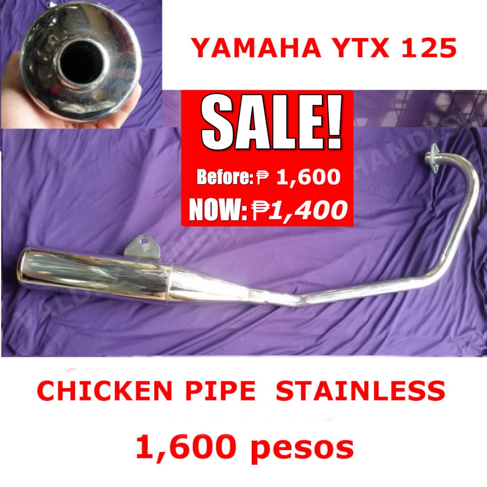 YAMAHA YTX 125 Stainless Chicken Pipe | Shopee Philippines