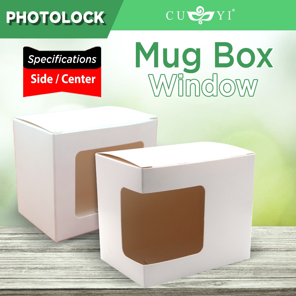 CUYI Window Mug Box Side or Center Window Mug Box (50pcs) | Shopee ...