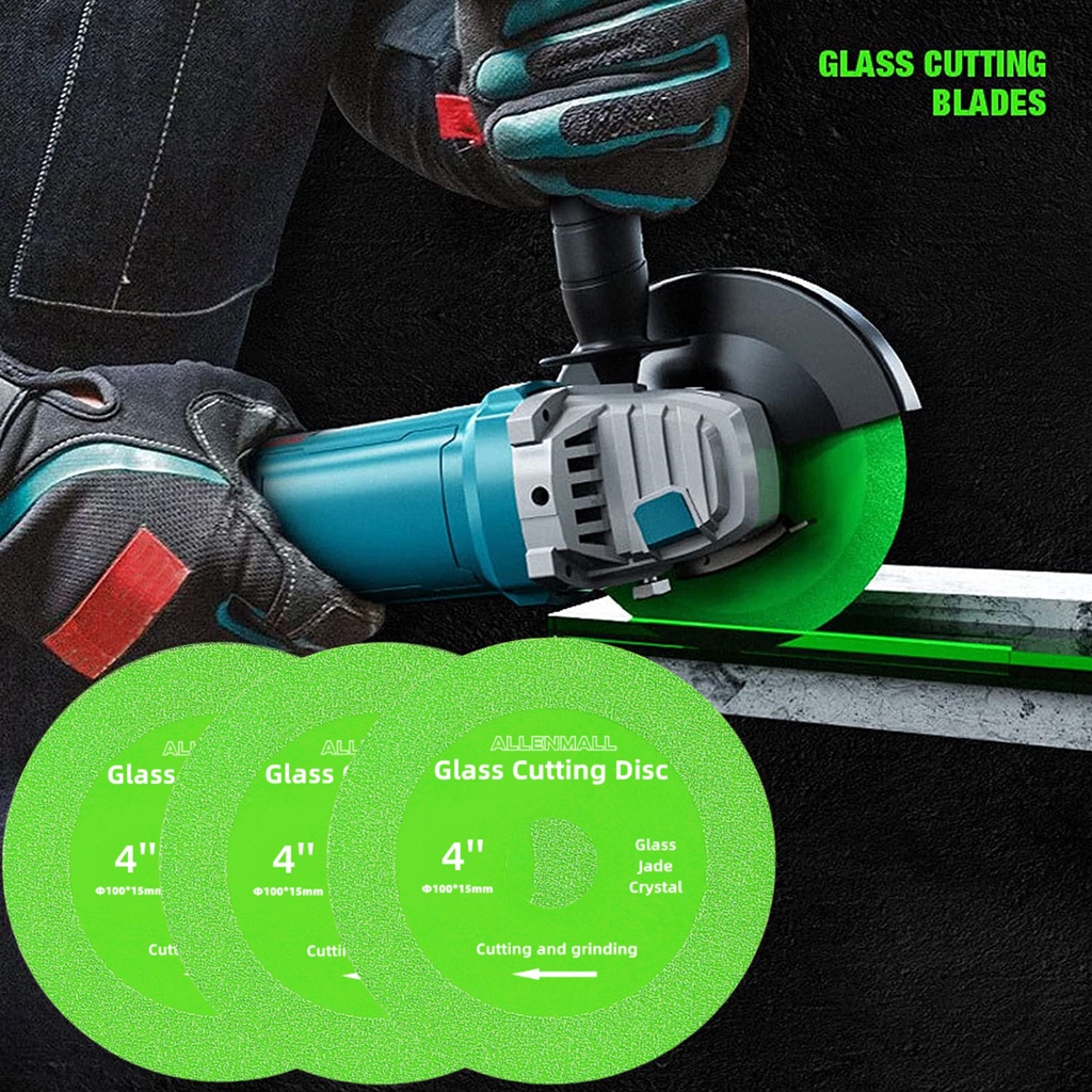 4Inch Diamond Glass Cutting Disc (3PCS)with 7/8" Arbor Hole Cutting ...