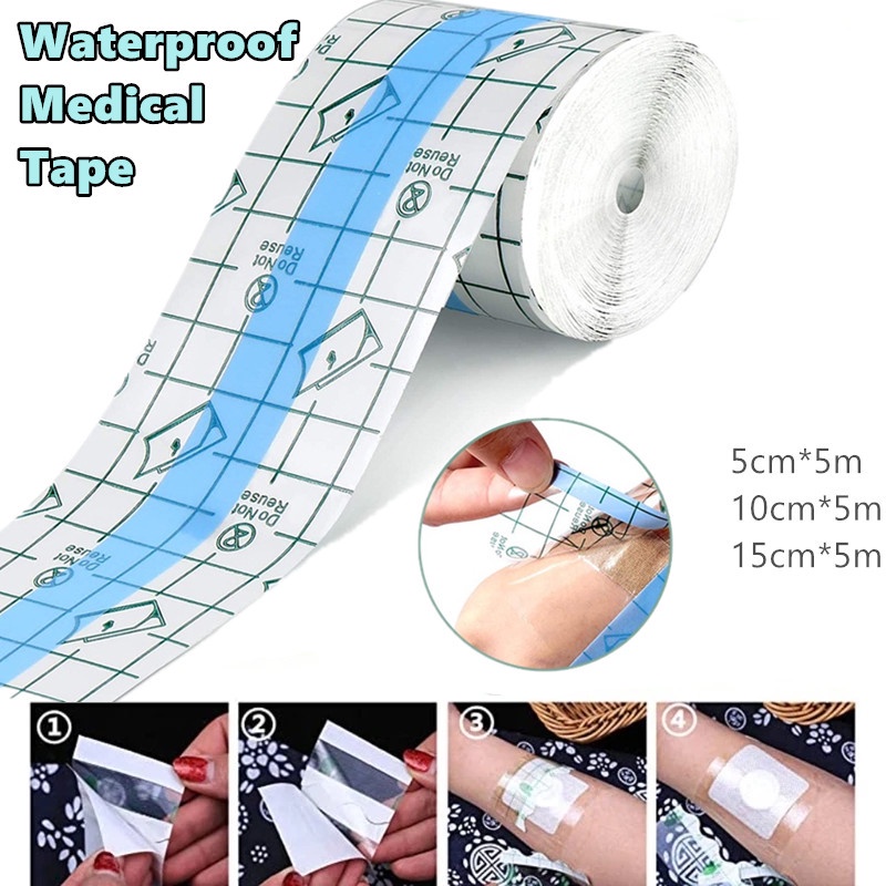 5M Waterproof Medical Tape Transparent PU Adhesive Plaster Anti ...