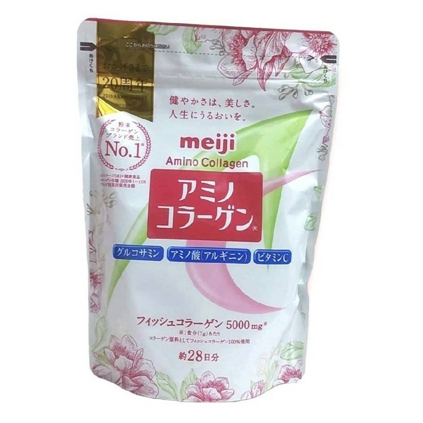 Meiji Amino Collagen Powder (Normal Formula-White Pink Sachet) | Shopee Philippines
