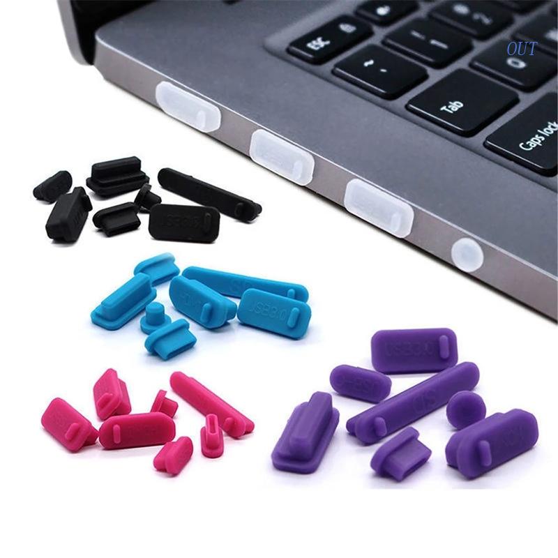 OUT 16 Pieces USB Port Cover Anti Dust Protector for Desktop PC Laptops ...