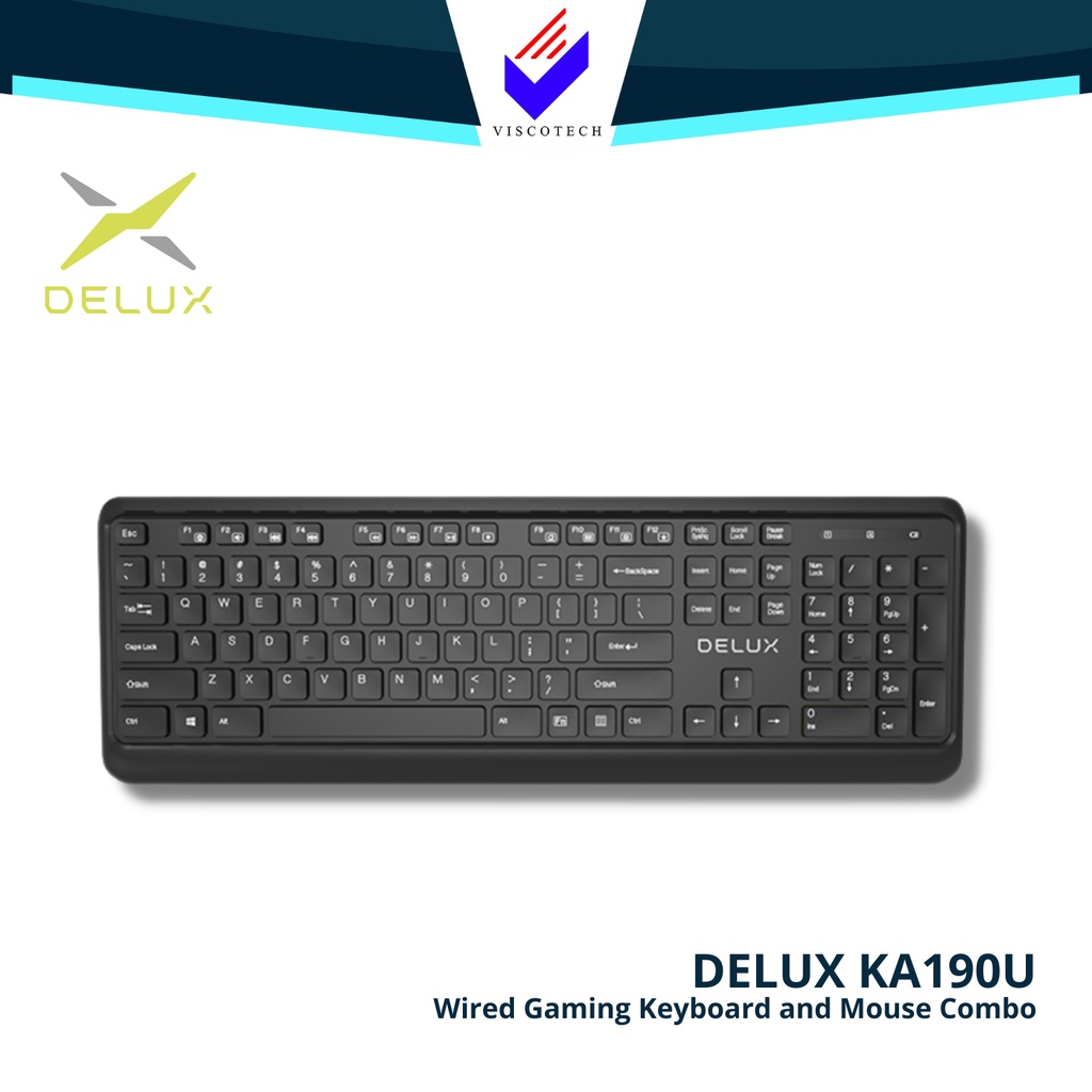 Delux KA190 Office Multimedia Keyboard | Shopee Philippines