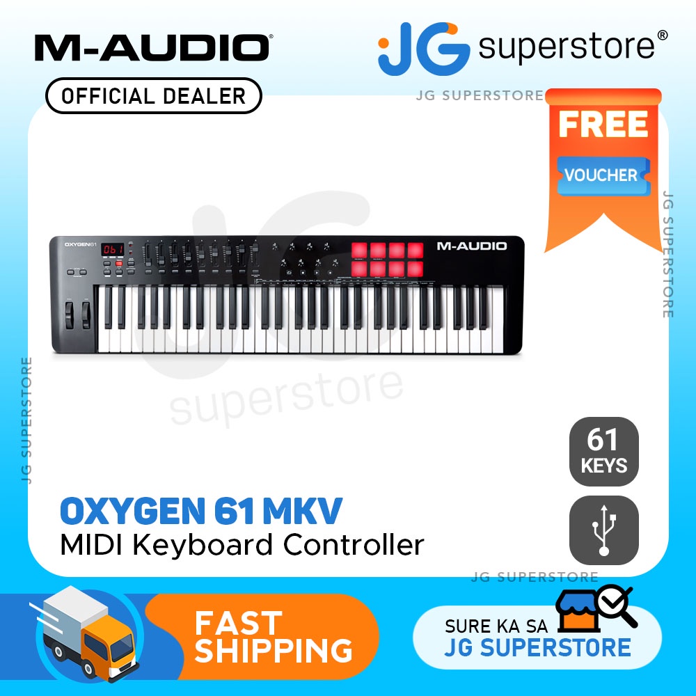 M-Audio Oxygen 61 MKV USB MIDI Controller with Smart Controls and Auto ...