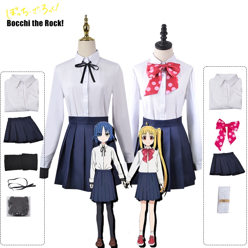 Bocchi the Rock cos Gotou Hitori Kita Ikuyo Shirt Skirt School Sailor ...