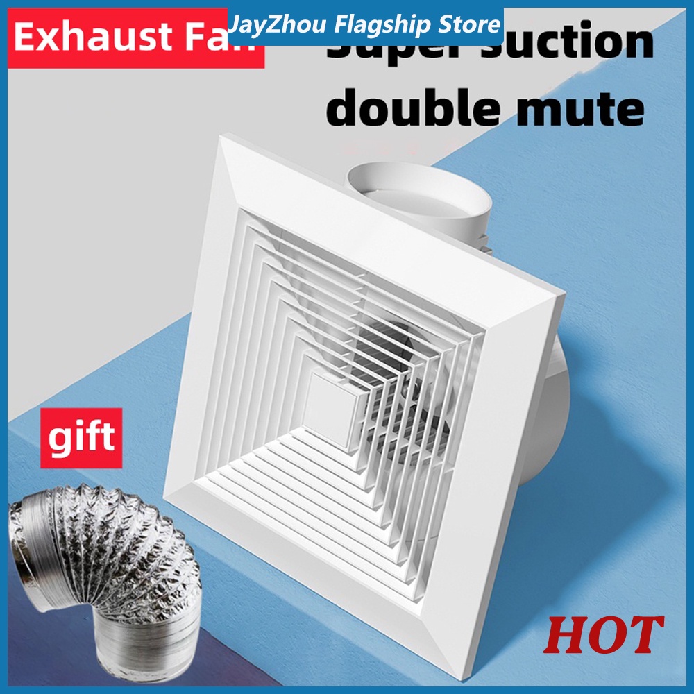 6/8 inch Exhaust Fan with 1.5m Pipe Silent Large Suction Louver ...