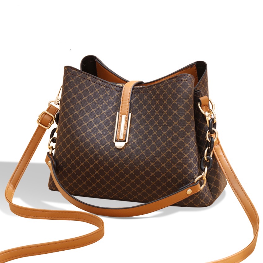 WYTD Women Bag PU Leather Bucket Bags Prints Shoulder Bags Fashion ...