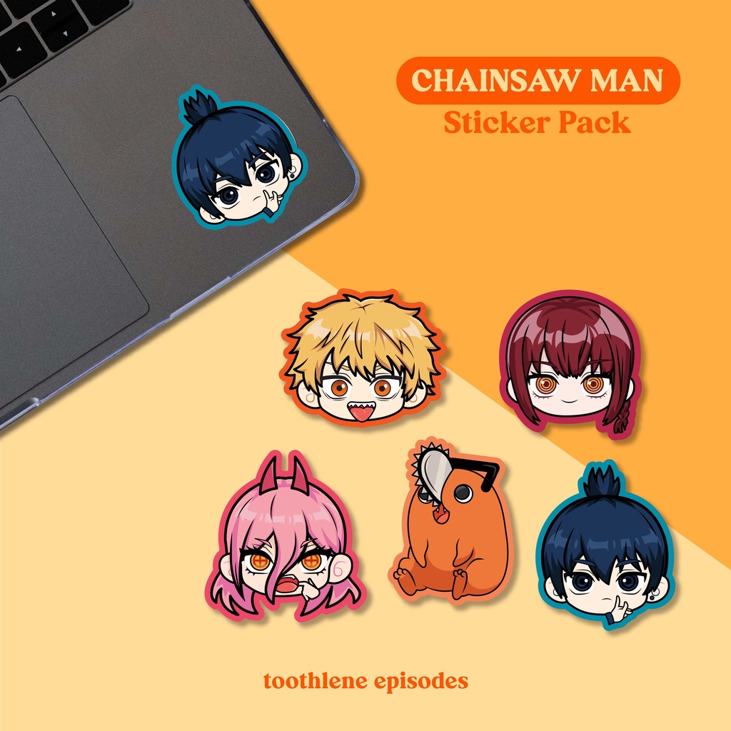 Chainsaw Man Sticker Pack! [WATERPROOF STICKERS] | Shopee Philippines
