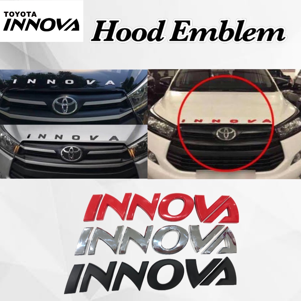 LD INNOVA Letters Car Auto Front Hood Emblem Badge Sticker Logo Decals ...