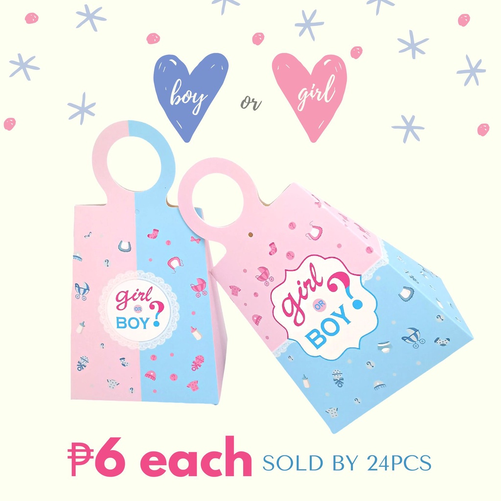 FP1545 (24 PCS) SMALL Boy Girl Baby Shower Gender Reveal Favor Candy ...