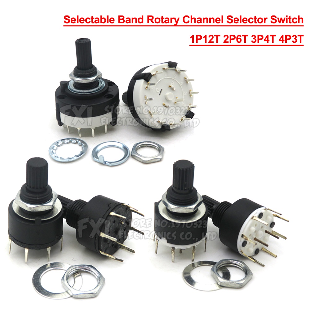 RS16 RS26 Selectable Band Rotary Channel Selector Switch Single Deck ...