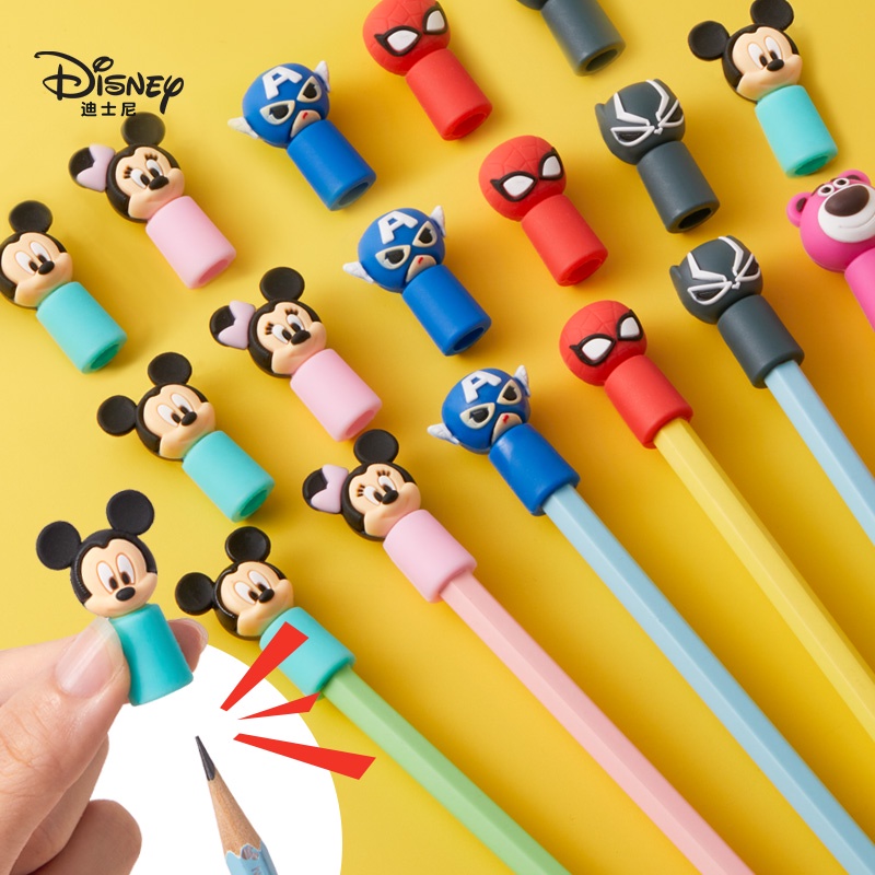 3pcs/Set Cartoon Pencil Cap, DISNEY Cartoon Universal Pencil Cap ...