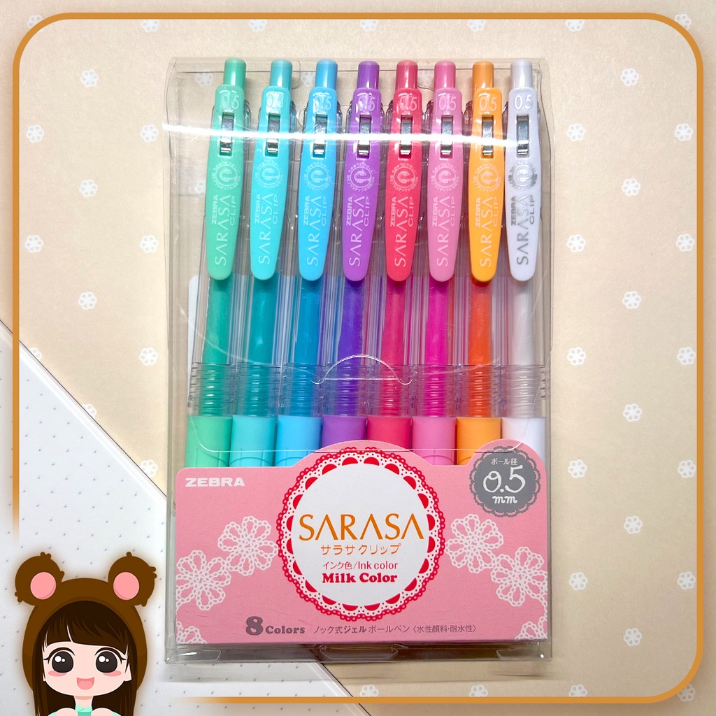 Zebra Sarasa Clip Milk Pastel Color 0.5mm | Shopee Philippines