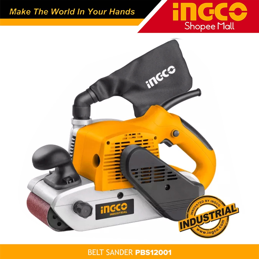 Ingco 1200W Electric Belt Sander For Wood & Metal with 1pc Sanding Belt ...