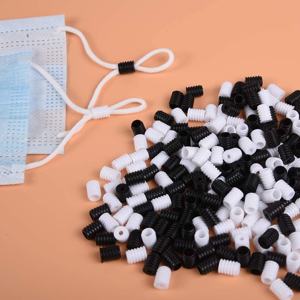 100PCS Cord Locks, Silicone Toggles Ends Fastener for Drawstrings ...