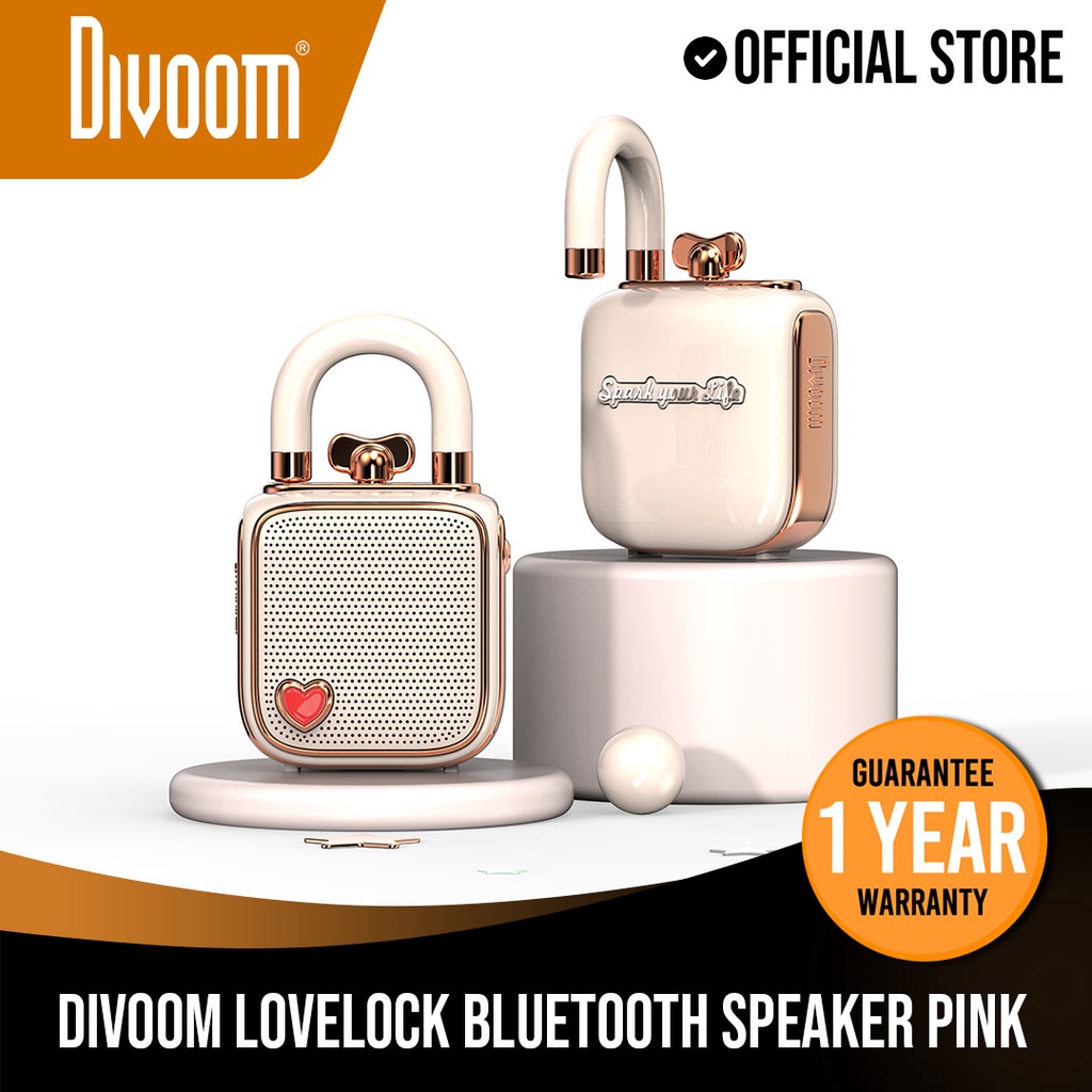 Divoom LoveLock Bluetooth Speaker Pink | Shopee Philippines