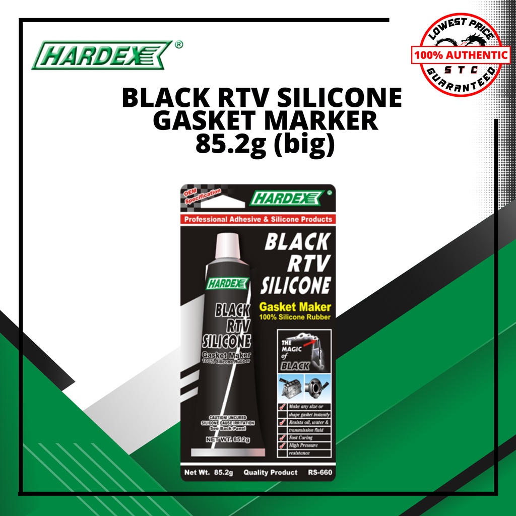 HARDEX BLACK big RTV SILICONE GASKET MAKER (85.2G) | Shopee Philippines
