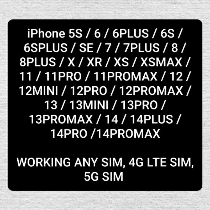 LATEST GPP 5G CHIP FOR iPhone 4s 5 5c 5s 6 6+ 6s 6s+ SE 7 7+ 8 8+ X Xr ...