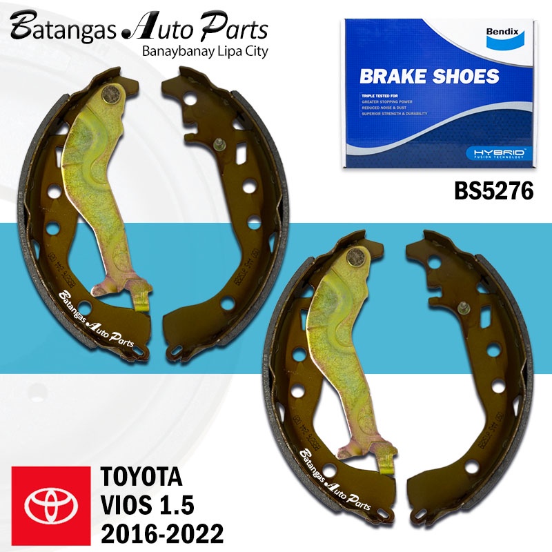 BENDIX BRAKE SHOE TOYOTA VIOS 1.5 DUAL VVTI 2016-2022 1SET 4PCS 5276 ...