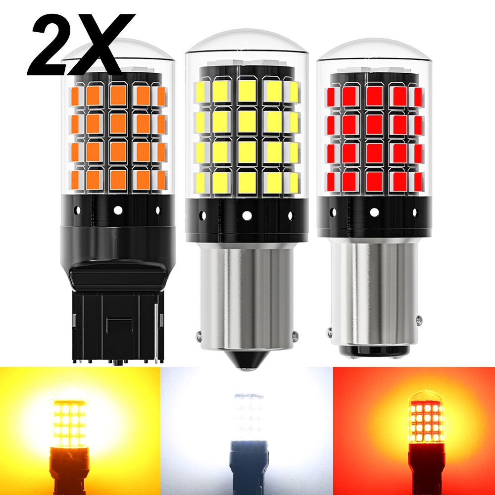 2x 1156 BA15S P21W BAU15S PY21W 1157 P21/5W BAY15D LED Bulbs 2835 54smd ...