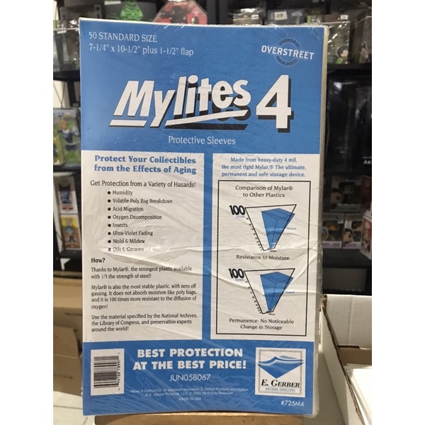 Mylites 4 Standard Comic Book Mylar Sleeves with Acid Free Boards ...