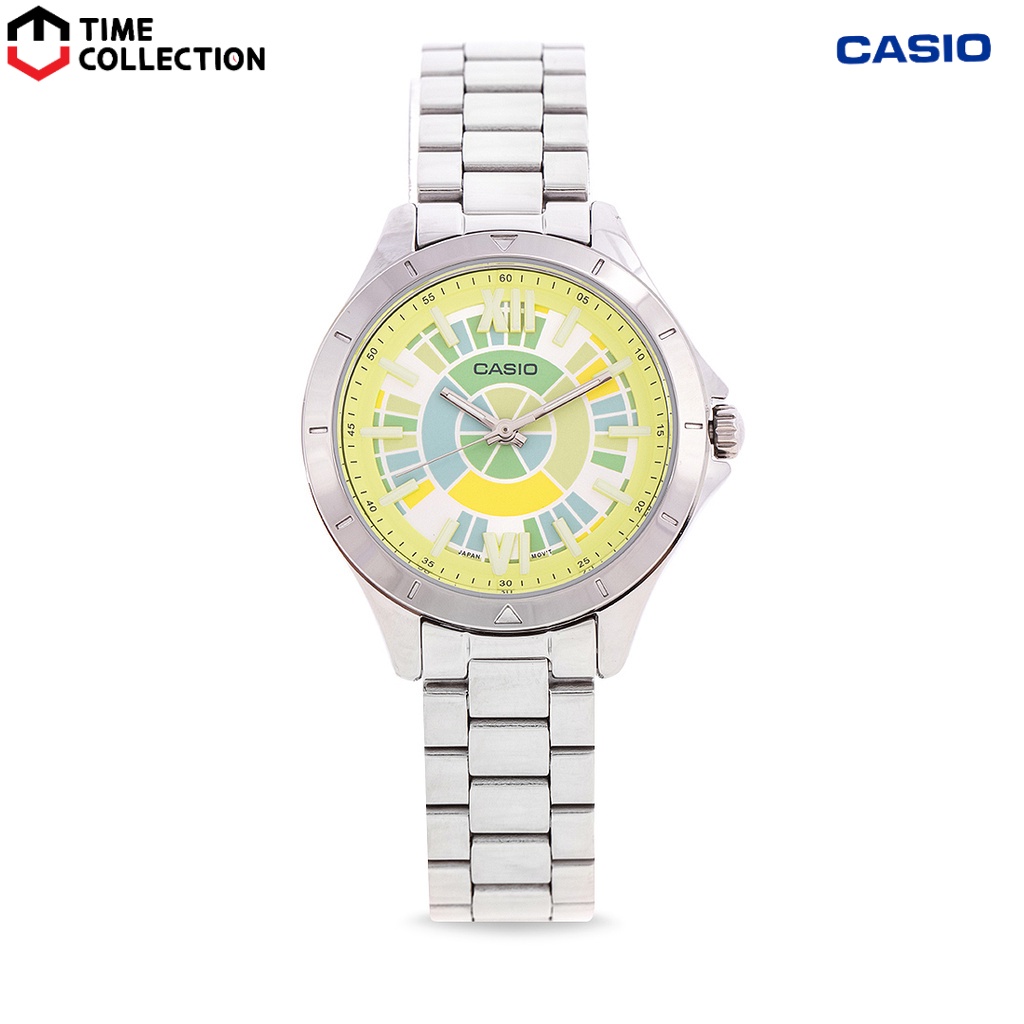 Casio LTP-E129D-3A Analog Stainless Steel Strap Watch For Women ...
