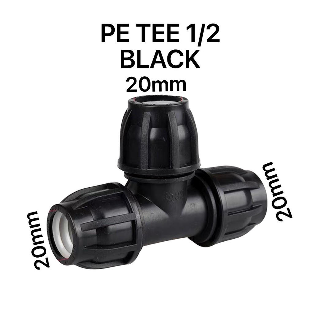 Black PE Compression Fittings 1/2" 3/4" 1" | Shopee Philippines