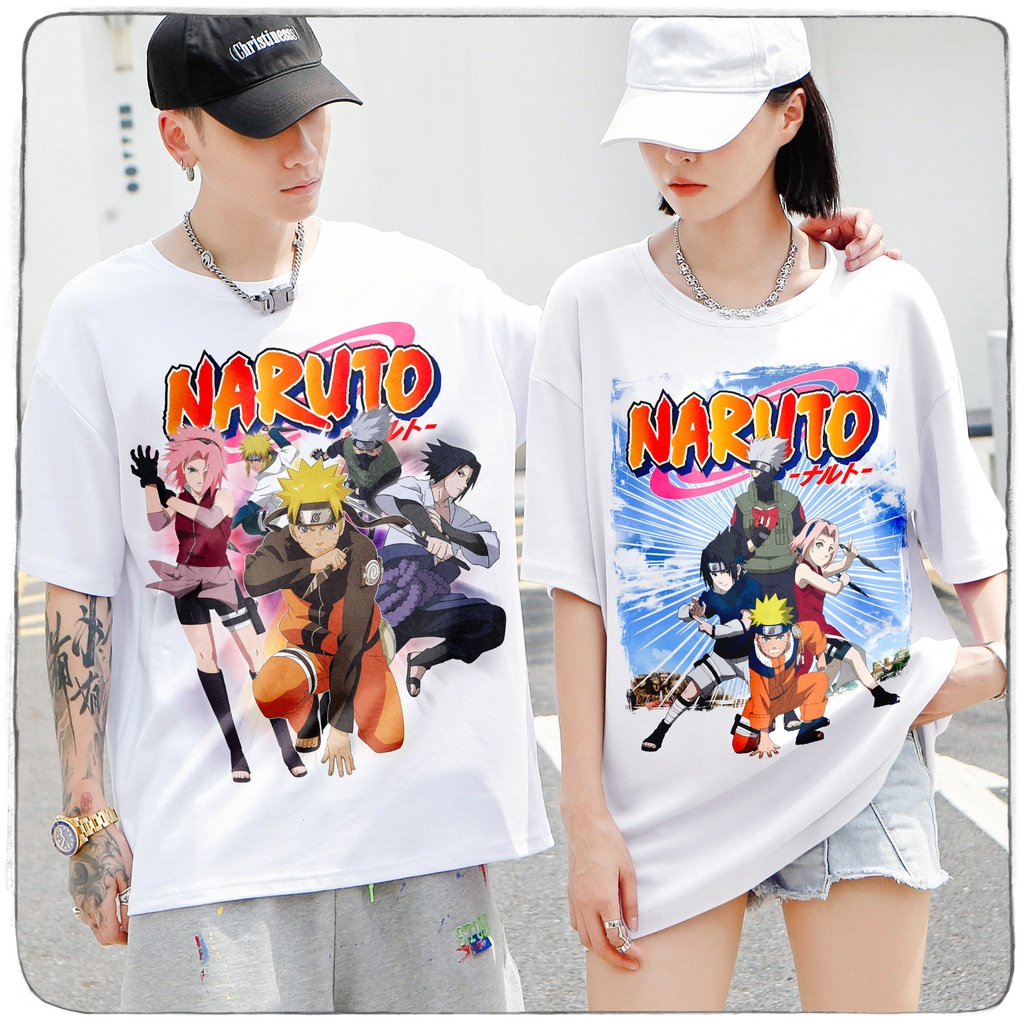 ARTEES® UNISEX NARUTO WHITE OVERSIZED T-SHIRT ANIME TEE TSHIRT MENS ...