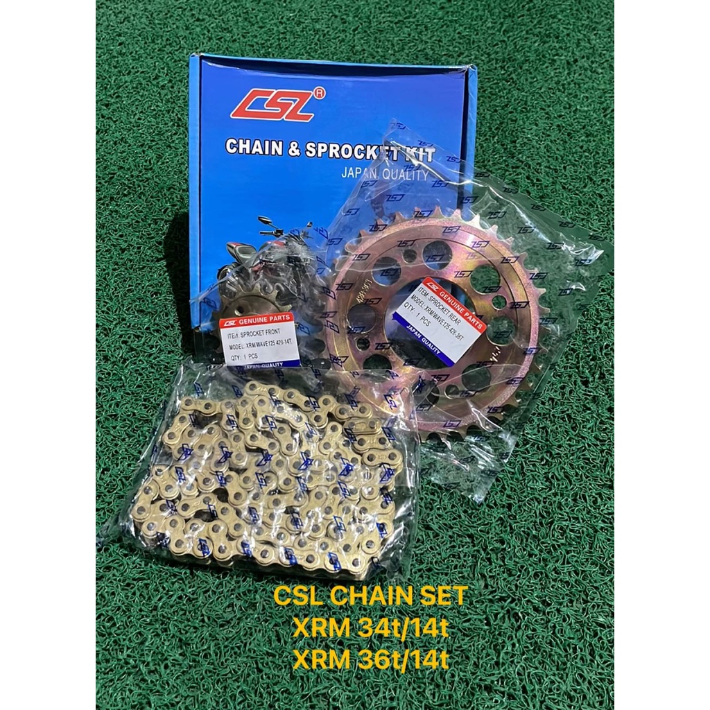 CSL CHAIN AND SPROCKET SET (XRM/WAVE) | Shopee Philippines