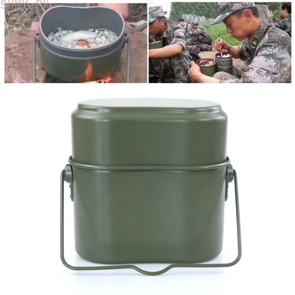 3 Pcs Camping Alu Bento Box Mess Kits Hiking Cookware Military Cook ...