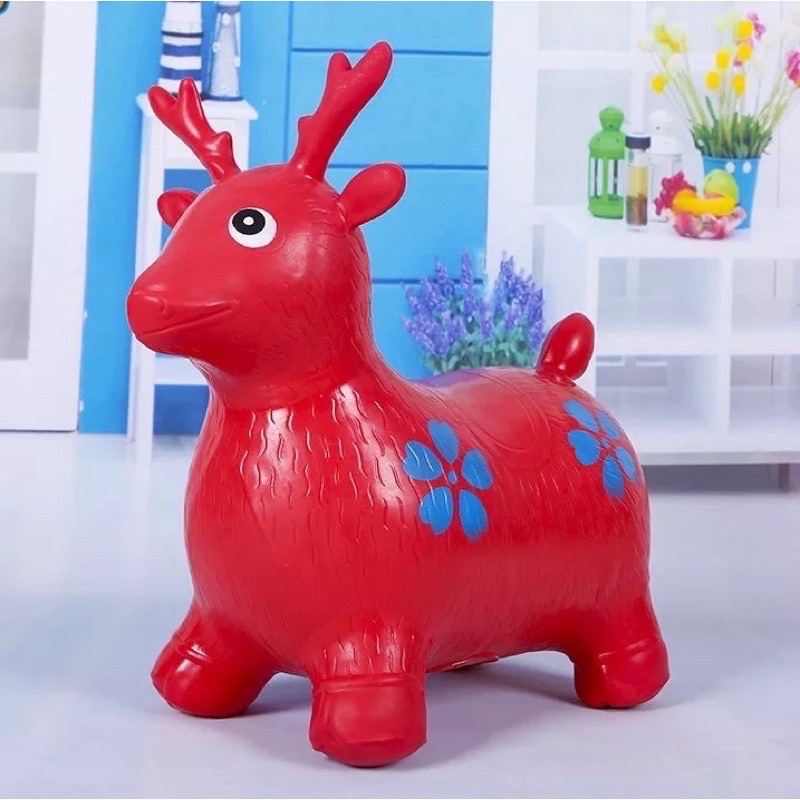 Bouncy Donkey Animal Kiddie Inflatable Toys Jumping Horse Ride-On Toy ...