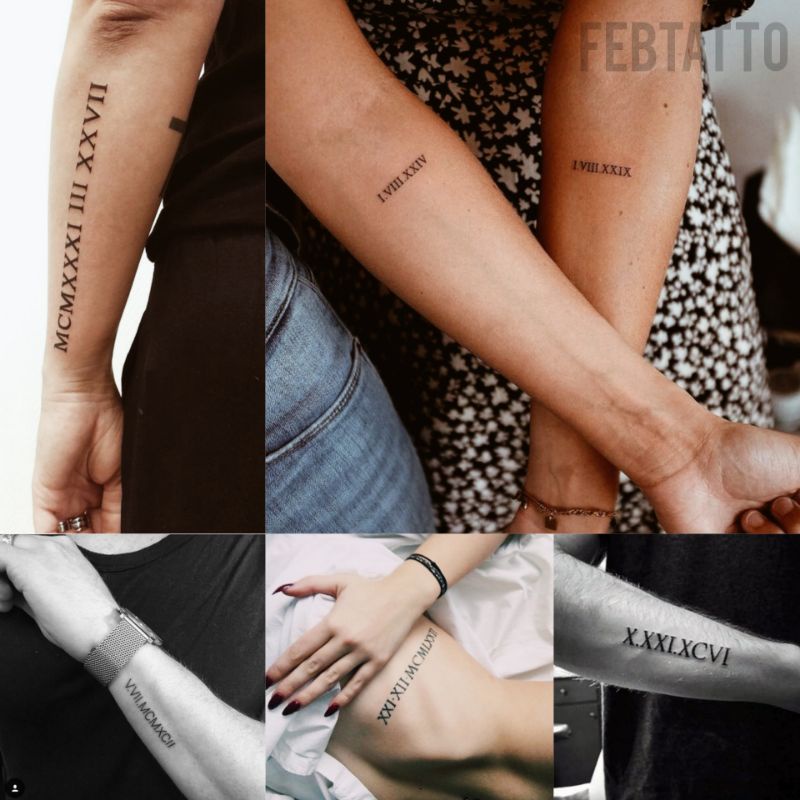 Custom Roman Numeral Tattoos According to Your Wishes Temporary Roman ...
