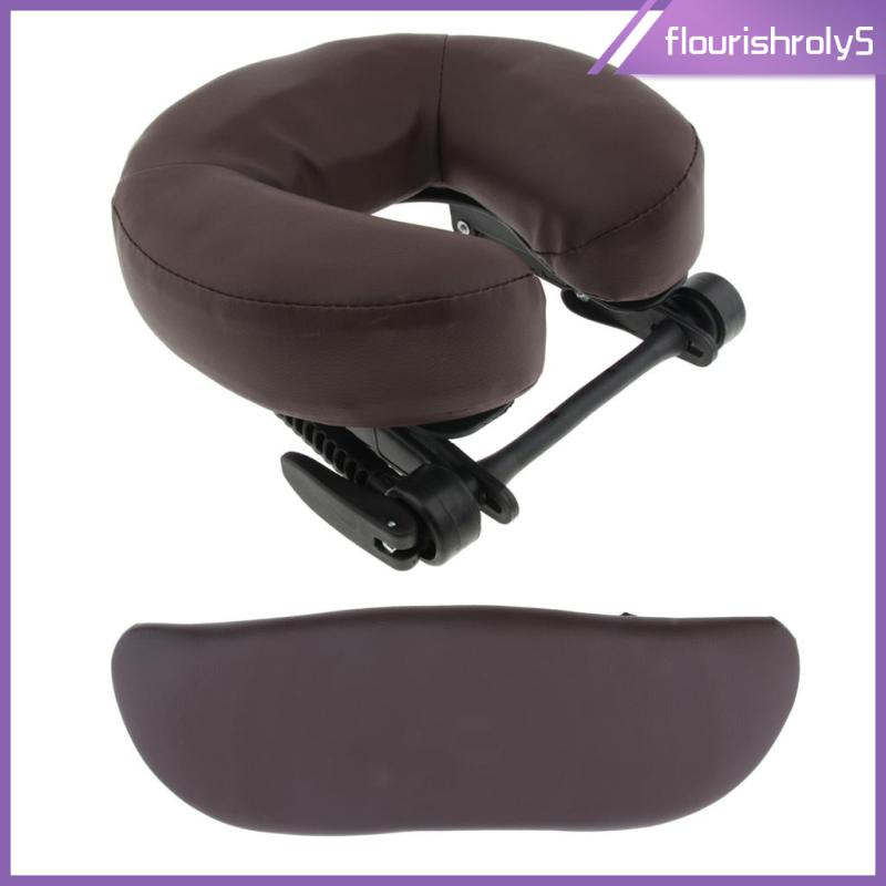 Soft Massage Bed Table Face Cradle Headrest Foam with Bracket Brown ...