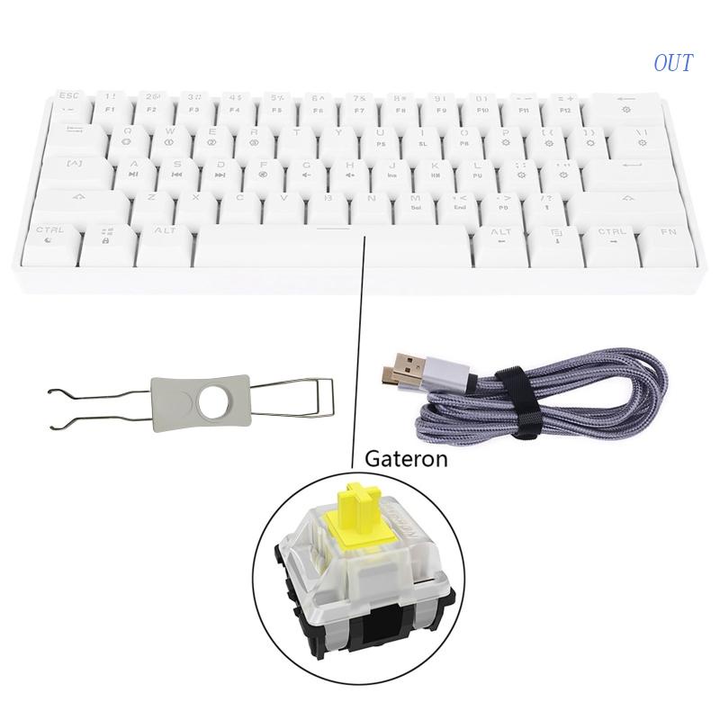 OUT SK61 Mechanical Gaming Keyboard Floating U Shaped Keycap (61 Keys ...