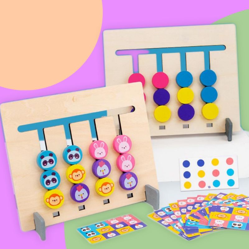 Logic Game Drawing and Color Matching Board Montessori Toy | Shopee ...