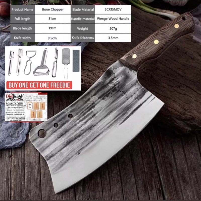 Ryori Forged Heavy Duty Cleaver Knife Kitchen Knife | Shopee Philippines