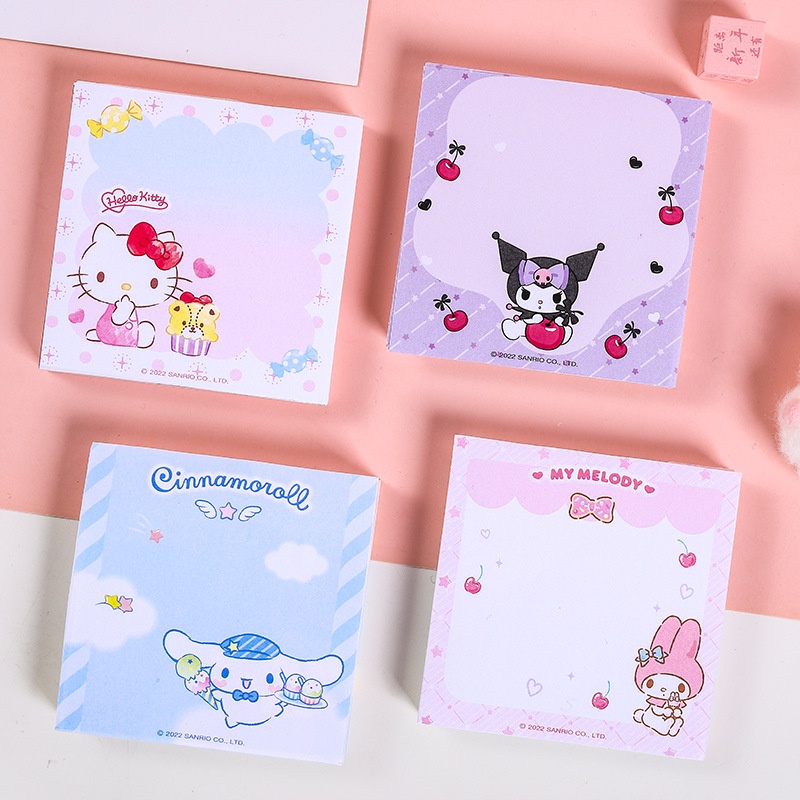 100pcs Sanrio Notepad Portable Memo Note Paper School Stationery ...