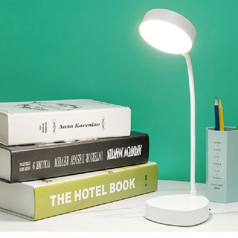 3 Light Mode USB Rechargeable LED Desk Lamp Flexible Study Lamp With ...