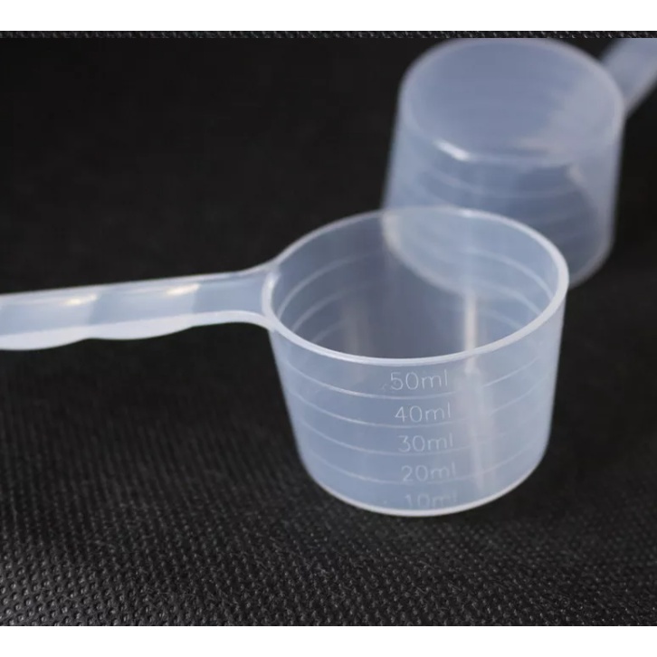 50ml plastic measuring spoon, round flat bottom milk powder scoop with ...