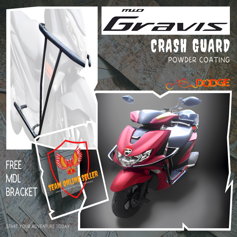 MIO GEAR 125 - HALF CRASH GUARD ( POWDER COATING ) | Shopee Philippines