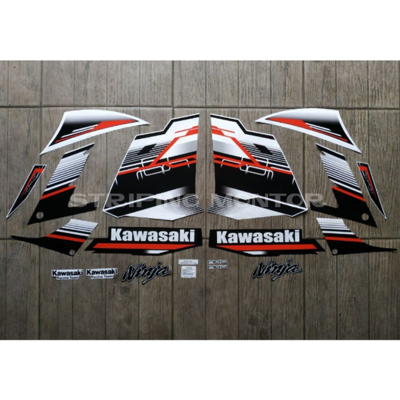 PUTIH HITAM Lis Striping Sticker Ninja 250fi Special Edition Black And ...