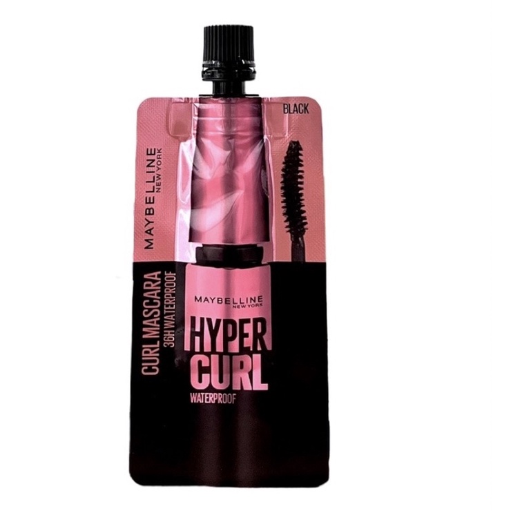 (1 Sachet) MAYBELLINE MASCARA Waterproof THE Hyper Curl THE HYPERCURL ...