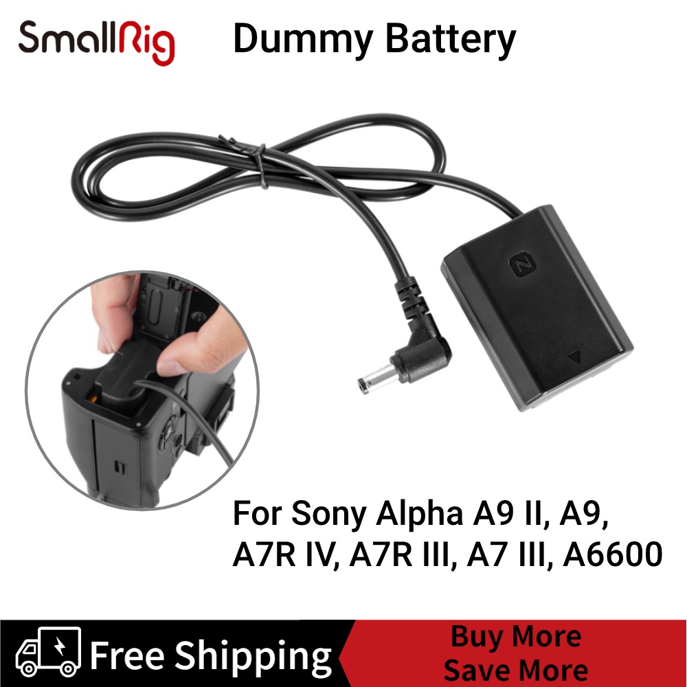 SmallRig DC5521 to NP-FZ100 Dummy Battery Charging Cable For Sony Alpha ...