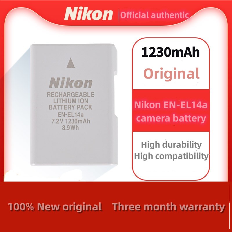 New Original EN-EL14a Camera Battery For Nikon D3100 D3200 D3300 D3400 ...