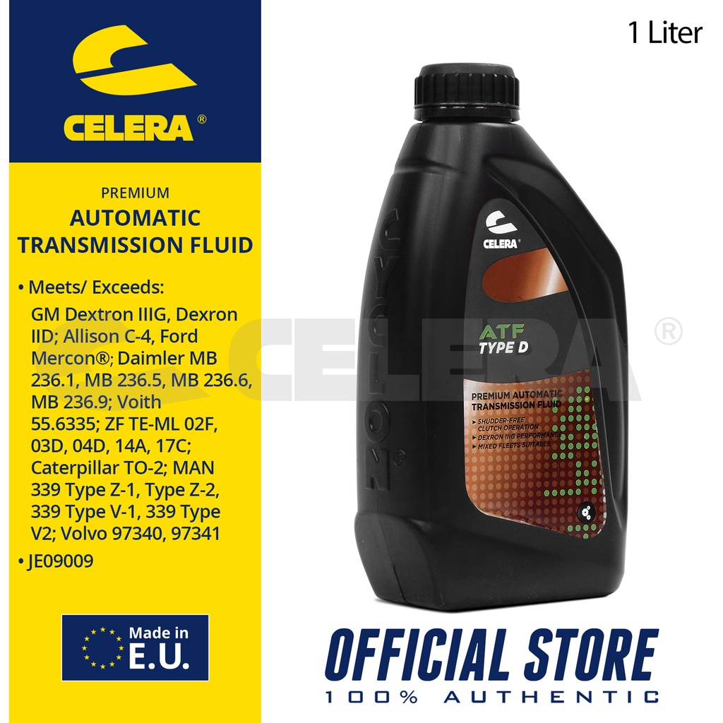 CELERA ATF TYPE D Premium Car Automatic Transmission Fluid 1L JE09009 ...