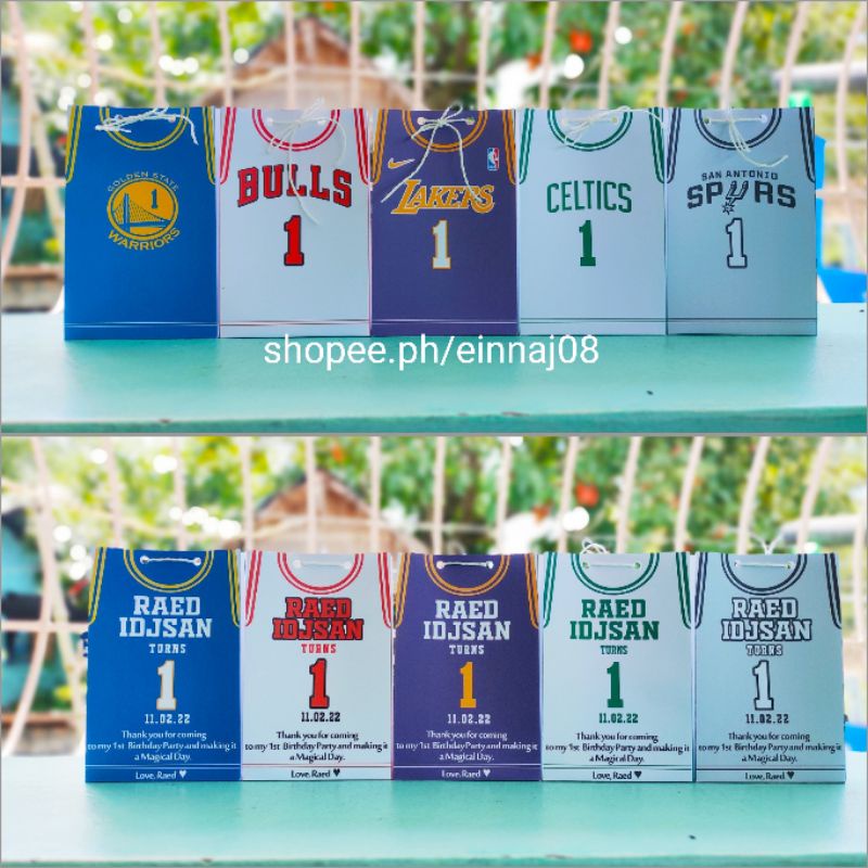 10pcs NBA Basketball theme Loot bags - Personalized lootbag | Shopee ...