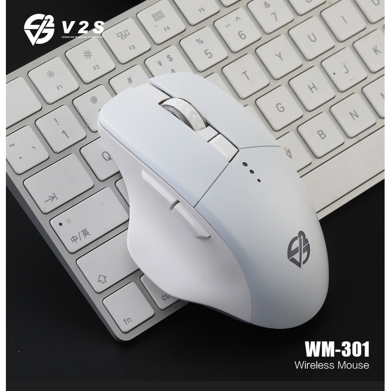 V2S WM-301 Rechargeable Wireless Mouse 2.4G Ergonomic Silent Click For ...