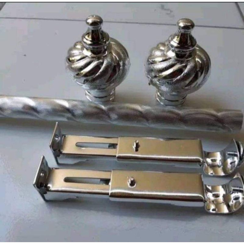 Pole /curtain Iron/Curtain Rod Imported Luxury Threaded roller | Shopee ...