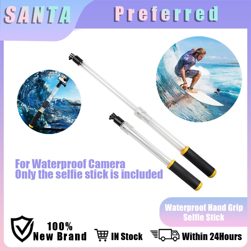 Universal Go pro Hero Transparent Waterproof Selfie Stick for Water ...
