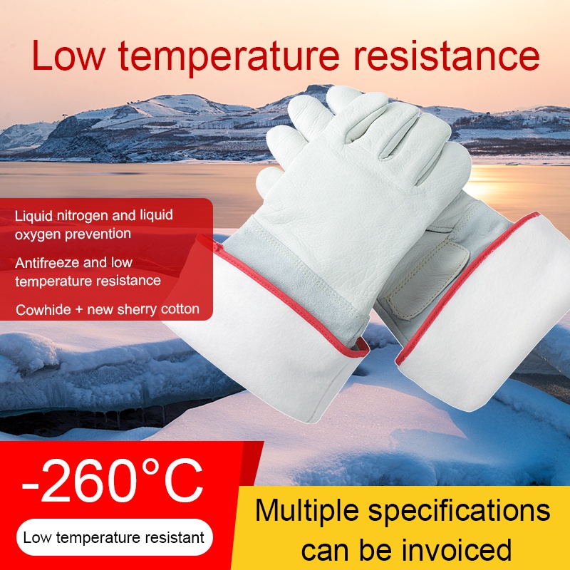 (1 Pair)-260℃ Cryogenic Gloves Low Temperature Resistant Long Gloves ...